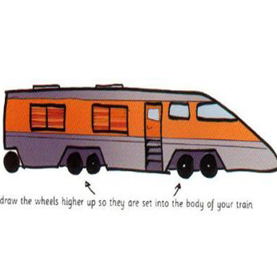 How to draw modern trains